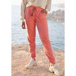 Sweatpants Vivance, Damen, Gr. 44/46, N-Gr, rosa (altrosa), Sweatware, Obermaterial: 60% Baumwolle, 40% Polyester, unifarben, l&auml;ssig geschnitten lang, Hosen Sweatpants, Relaxhose, Loungehose mit aufgesetzten Taschen, Loungewear