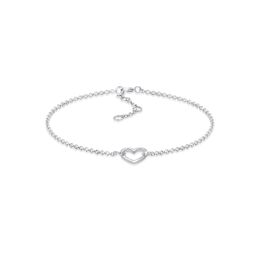 Armkette Elli "Armband Herz Liebe Love 925 Silber" Gr. 170, silber, Armb&auml;nder, Damen, Silber 925 (Sterlingsilber), Armkette