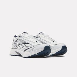 Laufschuh Reebok "BELWAVE", Gr. 45,5, wei&szlig;, silber, vector navy, Leder, Synthetik, Textil, Schuhe Laufschuh