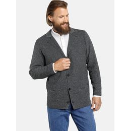 Strickjacke Jan Vanderstorm "Strickjacke ASGER", Herren, Gr. XL, grau (dunkelgrau), Obermaterial: 50% Baumwolle CO. 50% Polyacryl PAN., Strickjacken Strickjacke