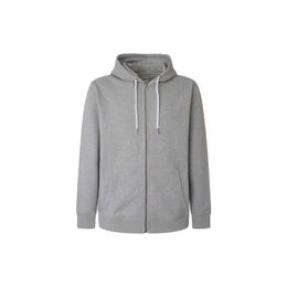 Sweatshirt Pepe Jeans "Sweatjacke EDWARD ZIP", Herren, Gr. M, grau, Obermaterial: 100% Baumwolle CO., Sweatshirts Sweatshirt