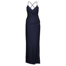 Abendkleid Vera Mont "Abendkleid figurbetont", Damen, Gr. 42, EURO, blau (night sky), 86% Polyamid PA. 14% Elasthan EL., Kleider Abendkleid