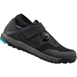 Fahrradschuh Shimano "Enduro/Downhill-Fahrradschuhe GE900, Black", Herren, Gr. 47, schwarz, Obermaterial: 100% Kunstleder synt.leather., Schuhe Fahrradschuh