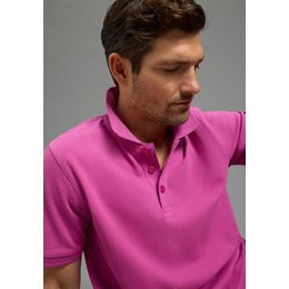 MAN'S WORLD Poloshirt MAN'S WORLD, Herren, Gr. 44/46 (S), magenta, Piqu&eacute;, Obermaterial: 100% Baumwolle, unifarben, Basic, regular fit, Rundhals, Flachstrickb&uuml;ndchen, Shirts Poloshirt, Kurzarm, lockere Passform, unifarben, Topseller