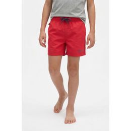 Badeshorts Trollkids "KIDS BALESTRAND SHORTS", Kinder, Gr. 116, N-Gr, bright rot, mystic blau, Obermaterial: 100% Polyamid. Futter: 100% Polyester, Badehosen Badeshorts, mit UV-Schutzfaktor 30+, mit Eingrifftasche hinten