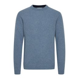 Strickfleece-Pullover Casual Friday "Strickpullover CFKarl", Herren, Gr. XXL, blau (true navy melange), Obermaterial: 80% Wolle WO. 20% Polyamid PA., Pullover Strickfleece-Pullover