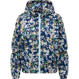 Funktionsjacke Ragwear "Funktionsjacke Andrin Print", Damen, Gr. S, blau (night blau), Obermaterial: 100% Polyester PES., l&auml;ssig geschnitten, hoch geschlossener Ausschnitt, &Auml;rmel ohne &Auml;rmelschlitz elastischer Bund, Jacken Funktionsjacke, Gemusterte funktionale &Uuml;bergangsjacke