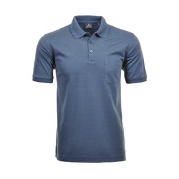 Poloshirt Ragman "Poloshirt Softknit-Polo", Herren, Gr. 7XL, blau, Obermaterial: 70% Baumwolle CO. 30% Polyester PES., Shirts Poloshirt