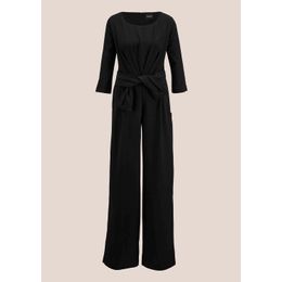 Madeleine Mode Overall MADELEINE "Overall Eleganter Jumpsuit mit Layering-Oberteil", Damen, Gr. 34, N-Gr, schwarz, Obermaterial: 100% Polyester PES., Overalls Overall