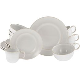 Kombiservice Creatable "Geschirr-Set Antique", wei&szlig;, 16 Stk., Steinzeug, Geschirr-Sets, Kombiservice, Service, wei&szlig;, Trendfarbe Offwhite, 16 Teile, f&uuml;r 4 Personen