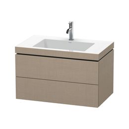 Duravit Waschtischunterschrank c-bonded L-Cube 80x48cm, 1 Hahnl., lei, 2 Schub., wandh&auml;ngend (LC6927O7575)