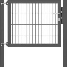 Zauneinzelt&uuml;r Alberts "Flexo Plus", grau (anthrazit), B:100cm H:80cm, Stahl, Tore, Zauneinzelt&uuml;r, anthrazit, verschiedene Abmessungen