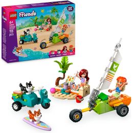 Konstruktionsspielsteine Lego "Strandabenteuer mit Hunden (42641), Lego Friends", bunt, Spielbausteine, Kinder, Kunststoff, Konstruktionsspielsteine, Made in Europe