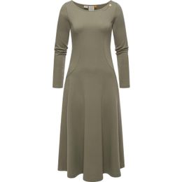 A-Linien-Kleid Ragwear "A-Linien-Kleid Appero Long", Damen, Gr. M, N-Gr, gr&uuml;n (olive), Obermaterial: 70% Baumwolle CO. 30% Polyester PES., Kleider A-Linien-Kleid