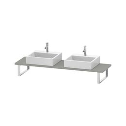 Duravit Konsole Cpmpact L-Cube 80-200x48cm, 2 A., St&auml;r 3cm, betongr ma (LC105C00707)