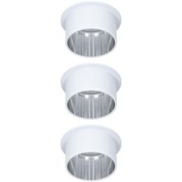 Paulmann LED Einbauleuchte "Gil", bunt (wei&szlig;, silberfarben), 3, &Oslash; 6,8cm, 3 Stk., Leuchten, LED-Modul, 3-Stufen-dimmbar, LED Einbauleuchte
