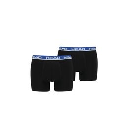 Boxershorts Head "Boxershort Basic Boxer 2P 2er Pack", Herren, Gr. XL, schwarz (schwarz, blau), Obermaterial: 95% Baumwolle CO. 5% Elasthan EL., Unterhosen Boxershorts