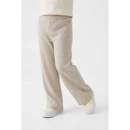 Jerseyhose KIDS Only "KOGNELLA PANT JRS", M&auml;dchen, Gr. 122, N-Gr, pumice stone detail:melange, Jersey, Obermaterial: 65% Polyester, 30% Viskose, 5% Elasthan, meliert, relaxed fit kn&ouml;chellang, Hosen Jerseyhose
