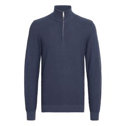 Troyer Blend "Troyer BHMGOMAZA", Herren, Gr. M, blau (marineblaus), Feinstrick, Obermaterial: 100% Baumwolle CO., unifarben, Basic, normal, Pullover Troyer