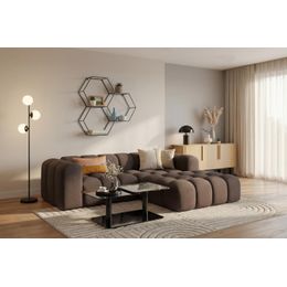 Ecksofa OTTO HOME "KALLIE L-Form, 248 cm - OTTO. Verl&auml;ssliche Qualit&auml;t.", braun, B:248cm H:72cm T:186cm, 100% Polyester, Sofas, Ecksofa, Bubble Optik, moderne Steppung, hoher Sitzkomfort