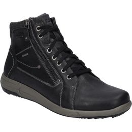 Stiefelette Josef Seibel "Enrico 55, schwarz", Herren, Gr. 40, schwarz, Obermaterial: 80% Rindsleder Leather cow. 20% Textilmaterial TEXMAT., Schuhe Stiefelette