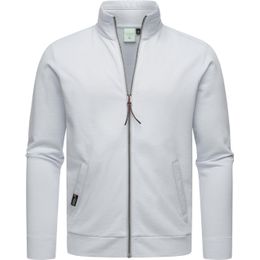 Kapuzensweatjacke Ragwear "Sweatjacke Miet", Herren, Gr. 3XL, grau (light grau), Obermaterial: 55% Baumwolle CO. 45% Polyester PES., Sweatjacken Kapuzensweatjacke
