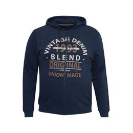 Kapuzenpullover Blend "Hoodie BHSweatshirt", Herren, Gr. 5XL, blau (marineblaus), Obermaterial: 100% Baumwolle CO., bedruckt, normal, Pullover Kapuzenpullover