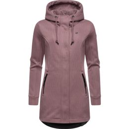 Kapuzensweatjacke Ragwear "Sweatjacke Letti Bonded", Damen, Gr. M, rosa (mauve24), Obermaterial: 100% Polyester PES. Futter: 100% Polyester PES., Sweatjacken Kapuzensweatjacke