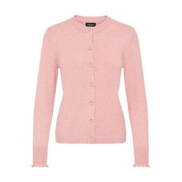 Strickjacke oxmo "Strickjacke OXBMMNERA CARDIGAN", Damen, Gr. M, rosa (pale mauve melange), Obermaterial: 50% Viskose CV. 27% Nylon NY. 23% Polyester PES., Strickjacken Strickjacke