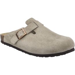 Clog Josef Seibel "Josef 04, taupe", Herren, Gr. 46, grau (taupe), Obermaterial: 100% Rindsleder Leather cow., Schuhe Clog