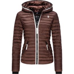 Steppjacke Navahoo "&Uuml;bergangsjacke Kimuk Prc", Damen, Gr. XS, braun (chocolate), Obermaterial: 100% Nylon NY. Obermaterial: Futter: 100% Polyester PES. 100% Polyester PES., Jacken Steppjacke