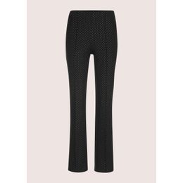 Madeleine Mode Leggings MADELEINE "Jerseyhose Glitzer Jerseyhose mit weitem Bein", Damen, Gr. 38, N-Gr, schwarz (schwarz, silberfarben), Obermaterial: 64% Viskose CV. 31% Polyamid PA. 5% Elasthan EL., Hosen Leggings