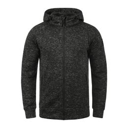 Kapuzenfleecejacke INDICODE "Kapuzensweatjacke IDChillingworth", Herren, Gr. XL, grau (charcoal mix), Obermaterial: 100% Polyester PES., Jacken Kapuzenfleecejacke