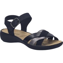 Sandale Josef Seibel "Ibiza 16, schwarz-kombi", Damen, Gr. 41, schwarz (schwarz, kombi), Obermaterial: 100% Rindsleder Leather cow., Schuhe Sandale