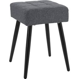 Hocker OTTO HOME "Louise", grau (anthrazit), B:32cm H:47cm T:32cm, Webstoff aus 100% Polyester, Hocker, Hocker, quadratische Sitzfl&auml;che in 32 cm
