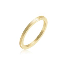 Silberring Elli Premium "Ring Ehering Basic 375 Gelbgold" Gr. 52, gold, Fingerringe, Damen, 52, Gelbgold 375, Silberring