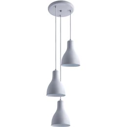 Paco Home Pendelleuchte "CHARLIE", wei&szlig;, 3, &Oslash; 15,5cm H: 21,5cm, Leuchten, H&auml;ngelampe Esszimmer K&uuml;chenlampe H&auml;ngend Esstischlampe E27, Pendelleuchte