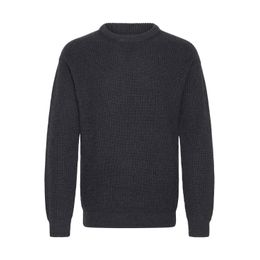 !Solid Rundhalspullover SOLID "Rundhalspullover SDGorell", Herren, Gr. M, grau (dunkelgrau melange), Obermaterial: 70% Baumwolle CO recyc.. 30% Polyester Pol. recyc.., Pullover Rundhalspullover