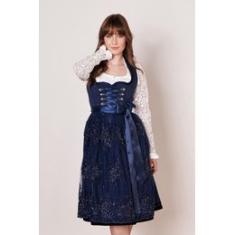 Kr&uuml;ger Dirndl KR&Uuml;GER "Dirndl Maisie (70cm)", Damen, Gr. 36, blau, Kleider Dirndl