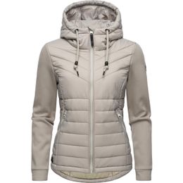Outdoorjacke Ragwear "Outdoorjacke Sandrra", Damen, Gr. 3XL, beige (bone), Obermaterial: 100% Polyester PES. Obermaterial: 100% Baumwolle CO. Futter: 100% Polyester PES. 100% Polyester PES., Jacken Outdoorjacke