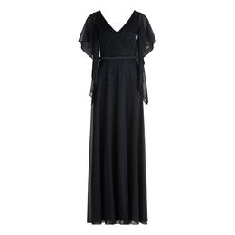 Abendkleid Vera Mont "Abendkleid im Glitzer-Look", Damen, Gr. 50, EURO, blau (dunkelblau, grau), Obermaterial: 100% Polyester PES., Kleider Abendkleid