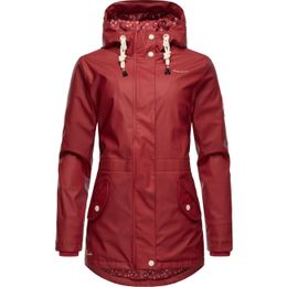 Regenjacke Navahoo "Regenjacke Ocean Heart", Damen, Gr. S, rot (blood rot), Obermaterial: 70% Polyester PES. 30% Polyurethan PU. Obermaterial: Futter: 100% Polyester PES. 100% Polyester PES., Jacken Regenjacke