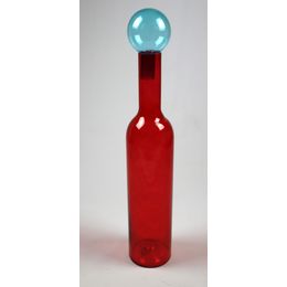 Dekovase AM Design "aus Glas", rot, B:14cm H:76,5cm, Glas, Vasen, Dekovase, BxH: 14x76,5 cm