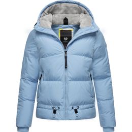 Steppjacke Ragwear "Steppjacke Briony", Damen, Gr. M, blau (cloud), Obermaterial: 100% Polyester PES. Obermaterial: Futter: 100% Polyester PES. 100% Polyester PES., Jacken Steppjacke