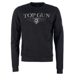 Sweatshirt Top Gun "Sweater TG20213005", Herren, Gr. S, schwarz, Obermaterial: 100% Baumwolle CO., Sweatshirts Sweatshirt