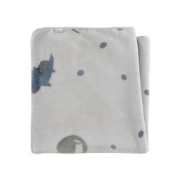 Babydecke Sterntaler "Babydecke Pl&uuml;sch DINO Rexi", Baby, grau (graublau), Obermaterial: 100% Polyester PES., Wohndecken Babydecke