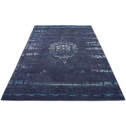 Teppich "Medaillon" Gr. 31, blau (ocean), B:140cm H:5mm L:200cm, Baumwolle, Kunstfaser, Gallery M BRANDED BY MUSTERRING, Teppiche, Teppich, Flachgewebe, Chenille, Wohnzimmer