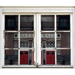Wandsticker queence "MASS HALL", rot, B:40cm H:60cm T:0,1cm, Wandtattoos, Wandsticker, Wandsticker, Wandbild, selbstklebend, 3D, Fenster