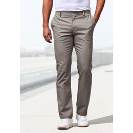 H.I.S. Stoffhose H.I.S "aus leicht elastischer Baumwollmix-Qualit&auml;t", Herren, Gr. 38, L&auml;nge 30, beige, Web, Obermaterial: 53% Baumwolle, 30% Polyester, 15% Viskose, 2% Elasthan, unifarben, regular fit lang, Hosen Stoffhose, bequeme Hose aus leicht elastischer Qualit&auml;t