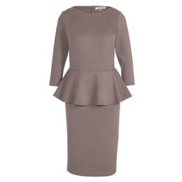 Etuikleid Alba Moda "Kleid Kleid", Damen, Gr. 40, N + K Gr, beige (taupe), Obermaterial: 85% Viskose CV. 15% Elasthan EL., Modern, normal, Kleider Etuikleid